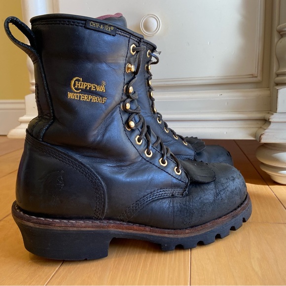 Chippewa | Shoes | Chippewa Boots Work Logger Lace Up Combat Lug Black ...